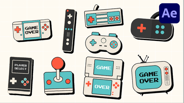 Game Console Element | After Effects, After Effects Project Files | VideoHive
