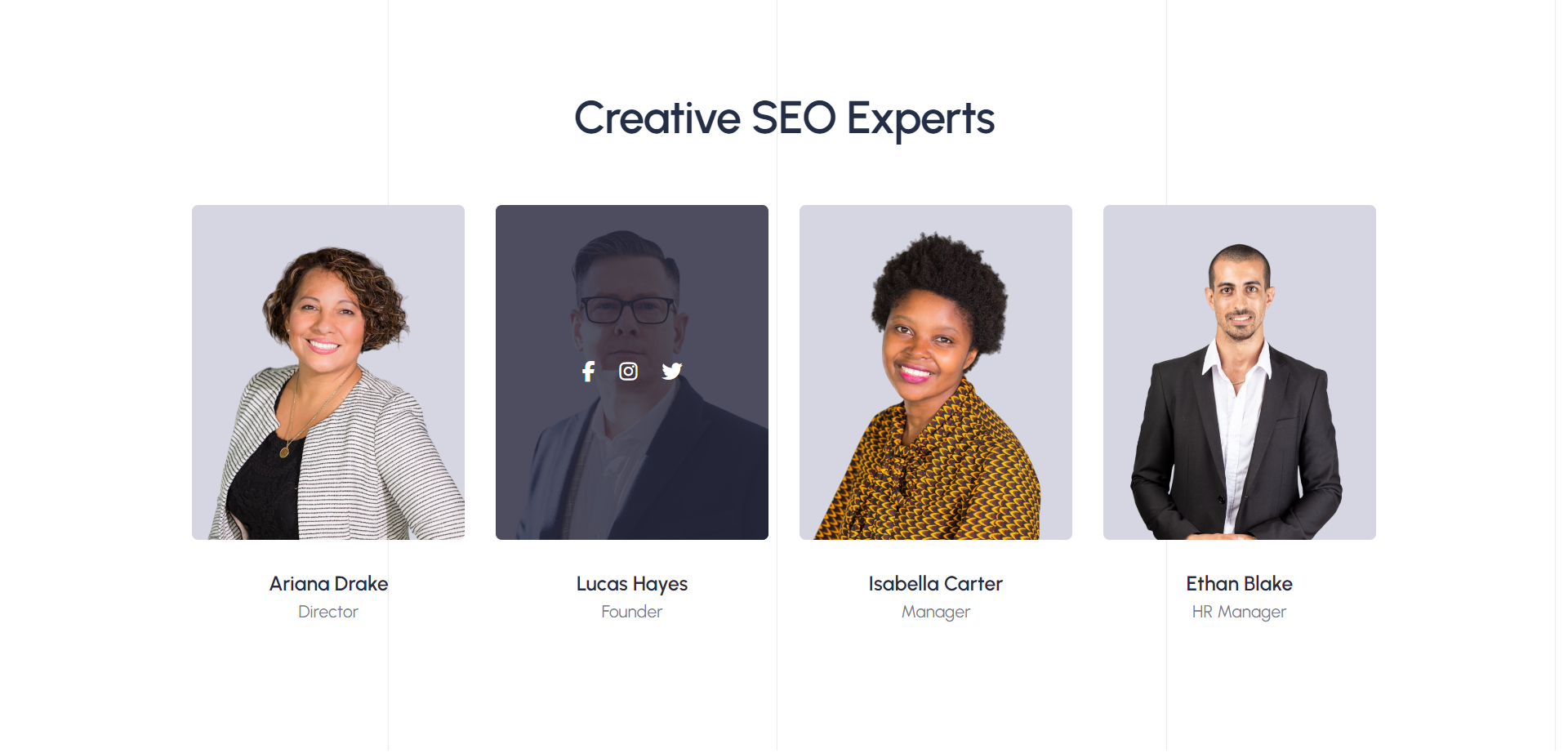 Creative HTML Team Section Templates by Salahudeen007 | CodeCanyon