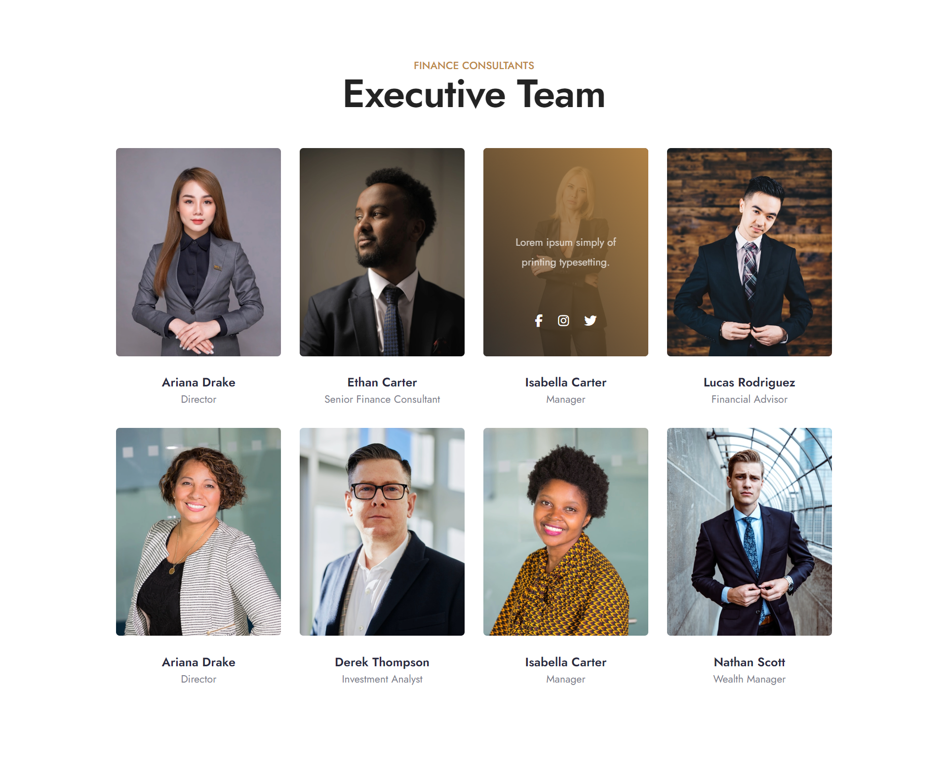 Creative HTML Team Section Templates by Salahudeen007 | CodeCanyon