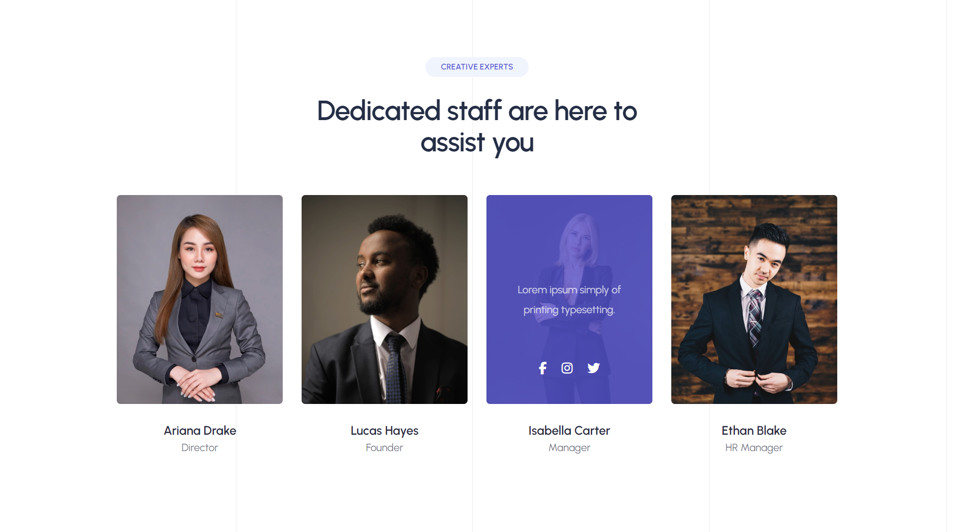 Creative HTML Team Section Templates by Salahudeen007 | CodeCanyon