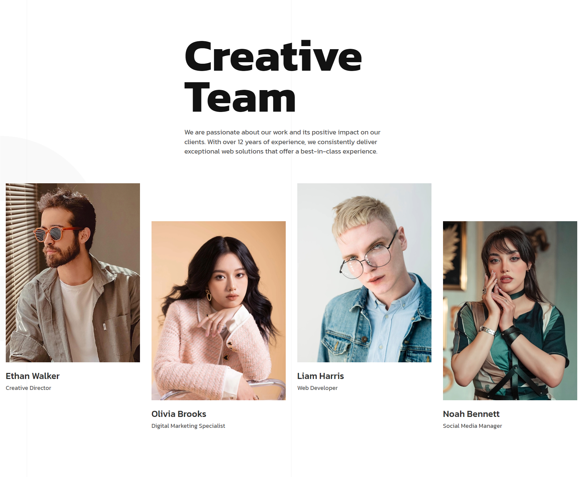 Creative HTML Team Section Templates by Salahudeen007 | CodeCanyon