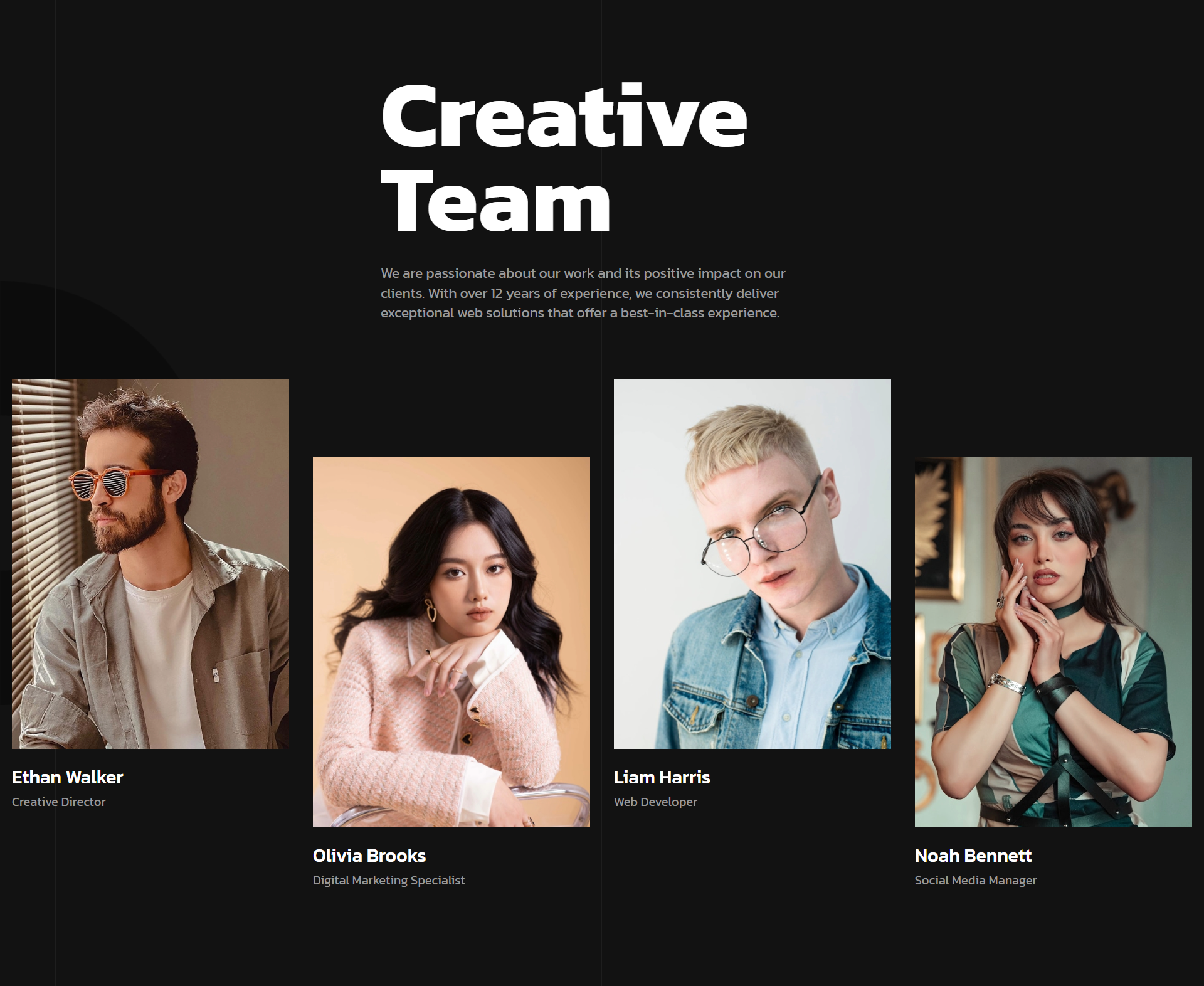 Creative HTML Team Section Templates by Salahudeen007 | CodeCanyon