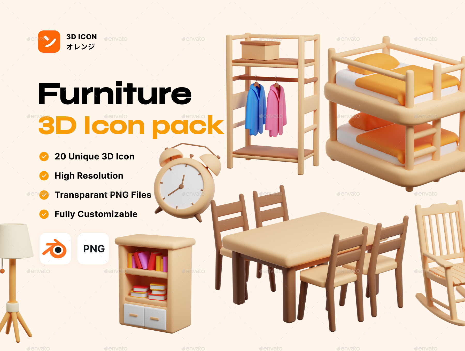 Furniture 3D Icon, Graphics | GraphicRiver