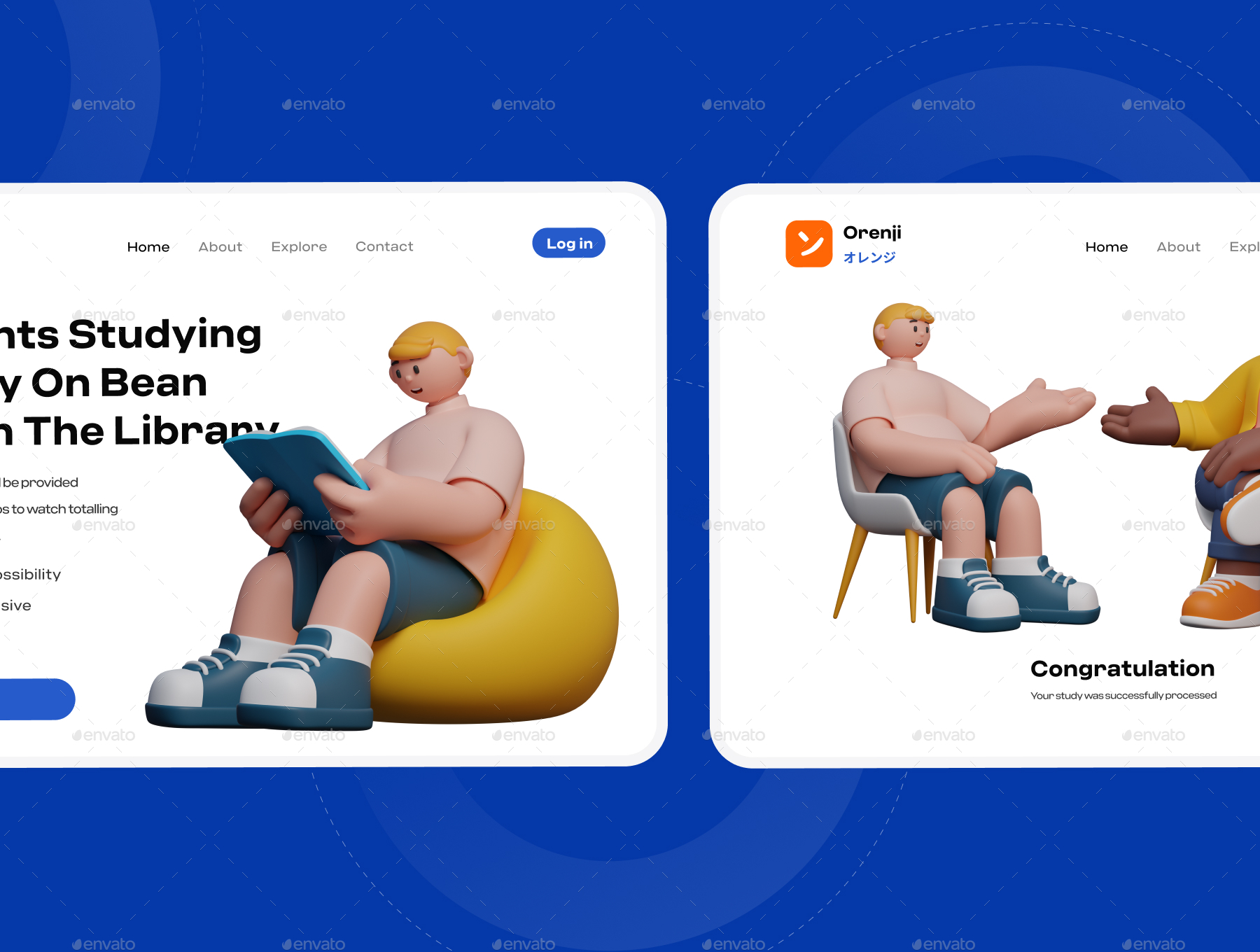 Student Activity 3D Characters, Graphics | GraphicRiver