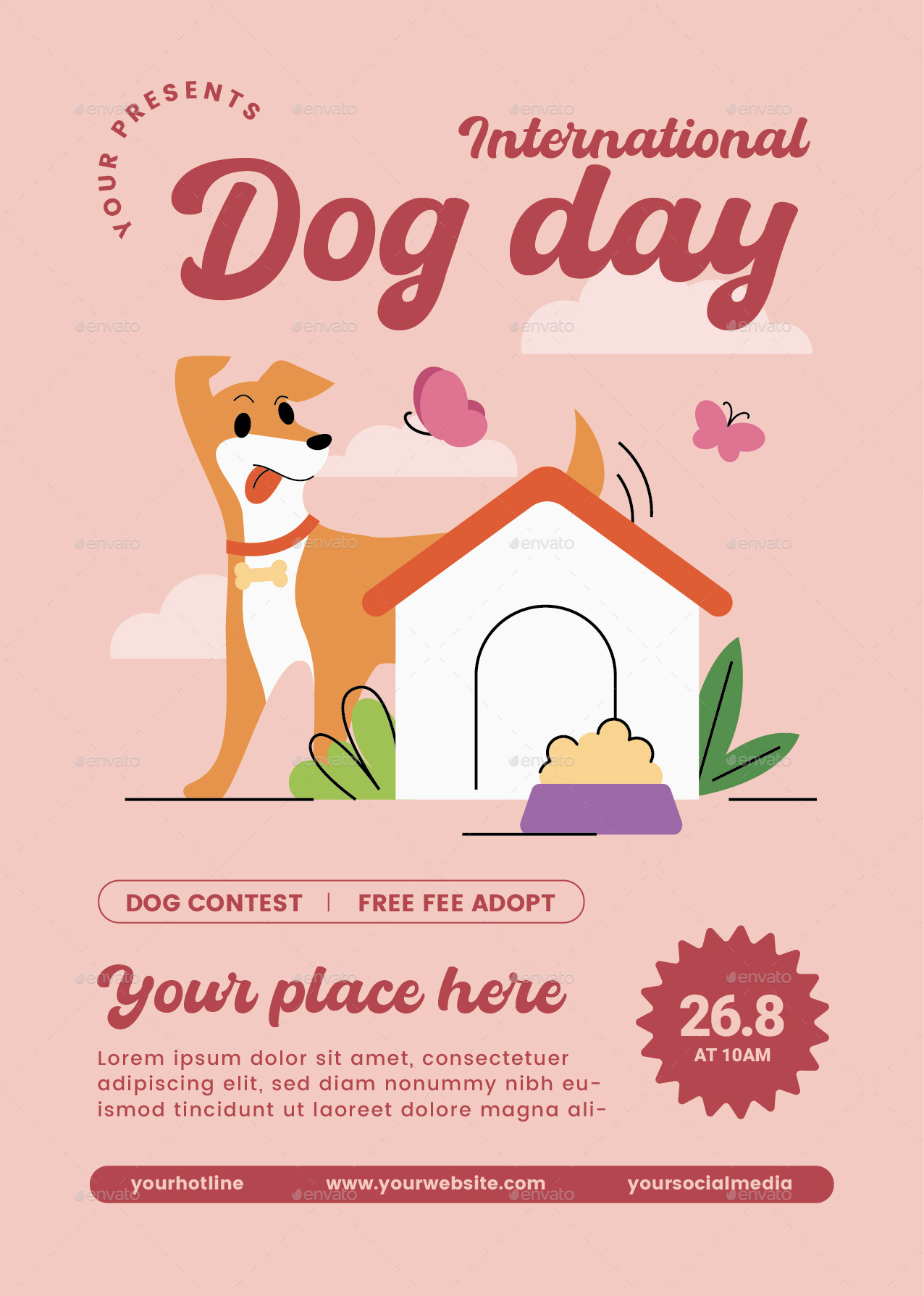 International Dog Day Flyer, Print Templates | GraphicRiver