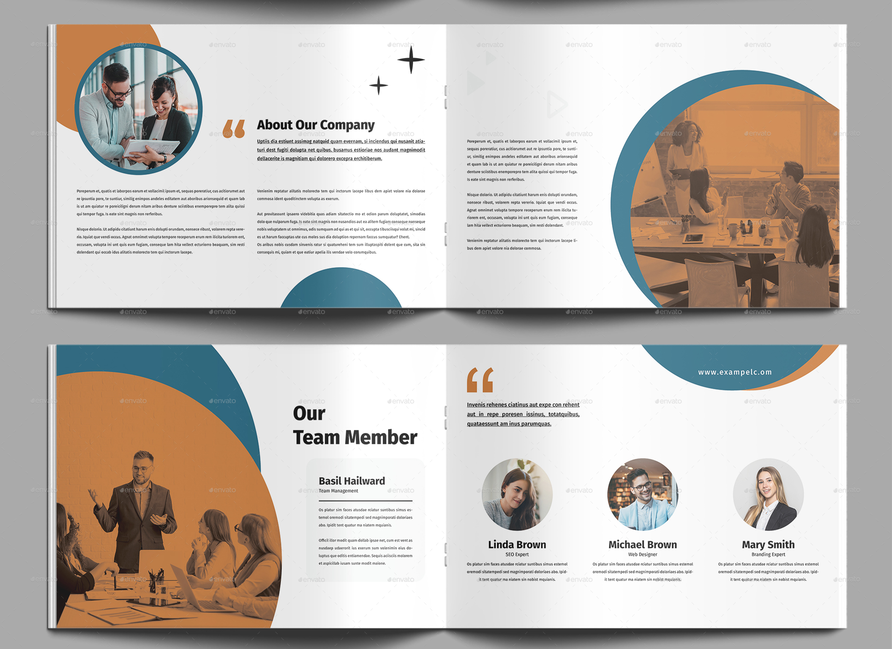 Company Profile Landscape Layout, Print Templates | GraphicRiver