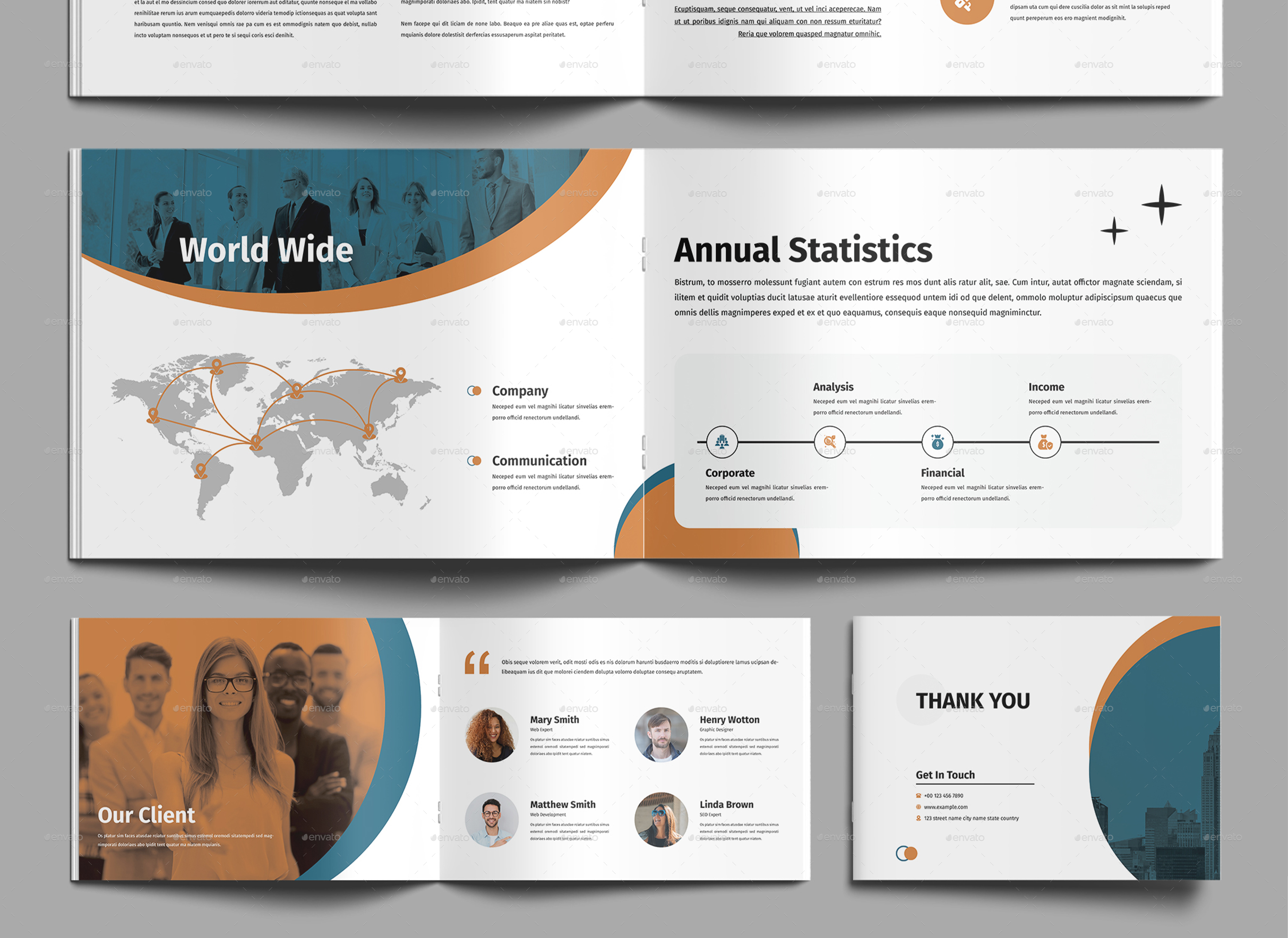 Company Profile Landscape Layout, Print Templates | GraphicRiver