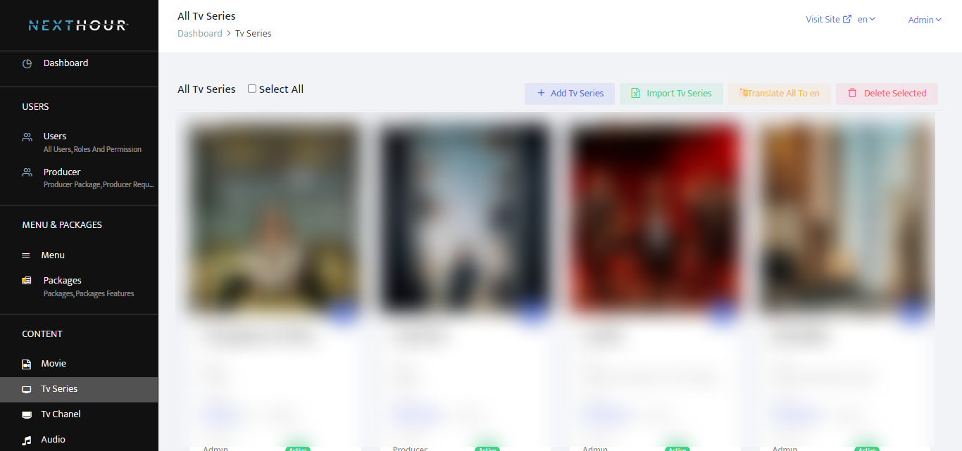 Next Hour - Movie Tv Show & Video Subscription Portal Cms Web and ...