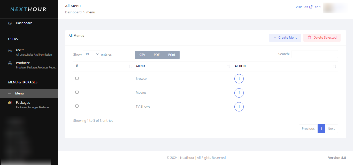 Next Hour - Movie Tv Show & Video Subscription Portal Cms Web and ...