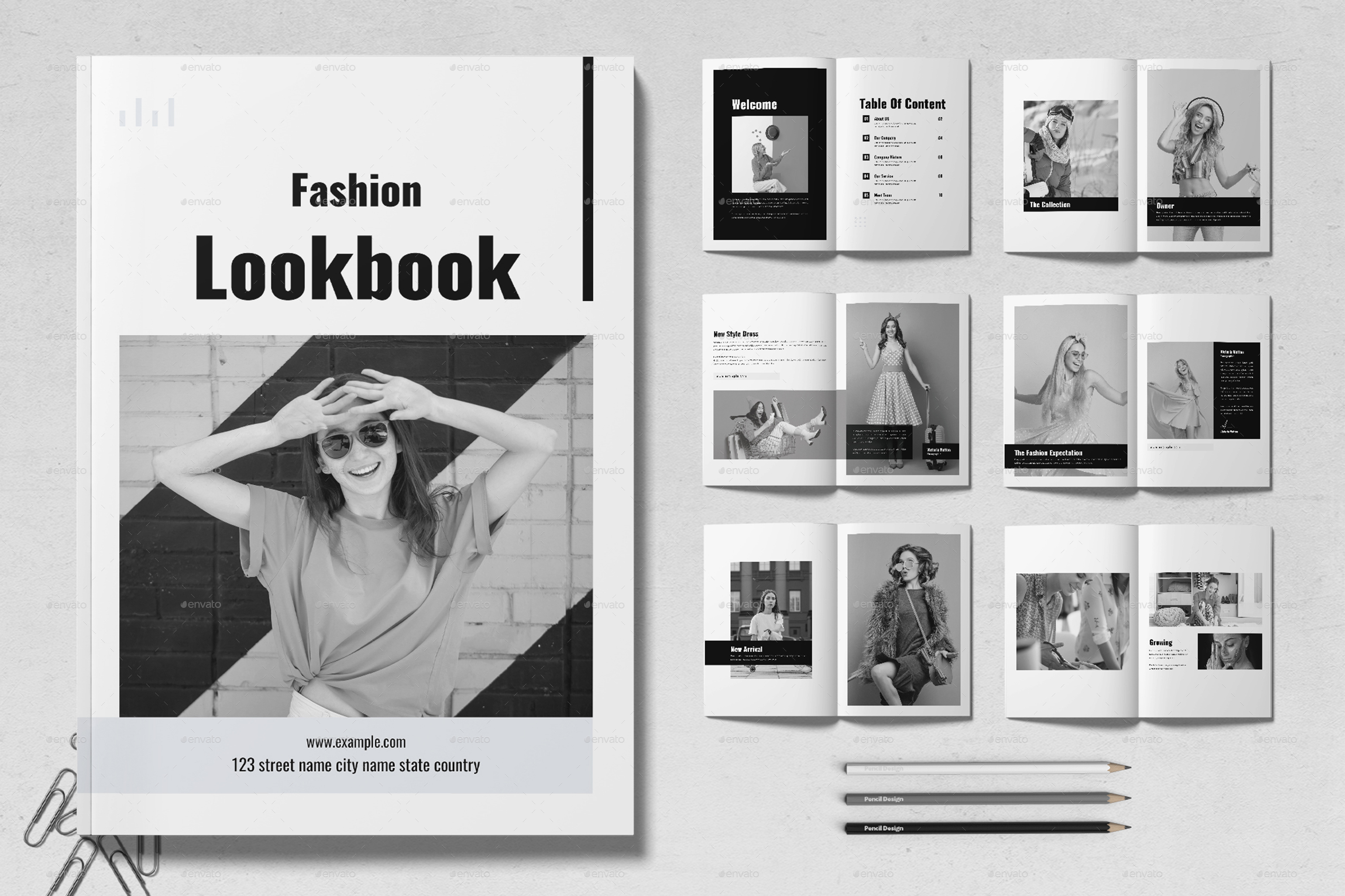 Fashion Look Book Template Layout, Print Templates | GraphicRiver