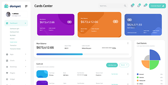 Dompet - React (Vite) Admin Dashboard Template by dexignlabs | ThemeForest