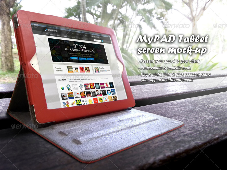 MyPAD Tablet Screen Mock-up, Graphics | GraphicRiver