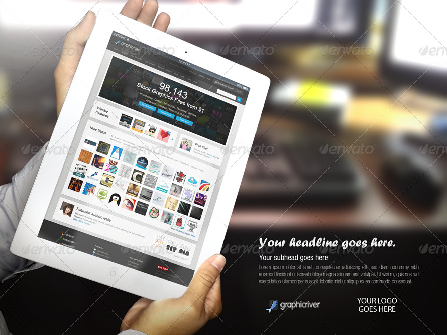 MyPAD Tablet Screen Mock-up, Graphics | GraphicRiver