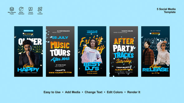 Instagram Night Party Reels, After Effects Project Files | VideoHive
