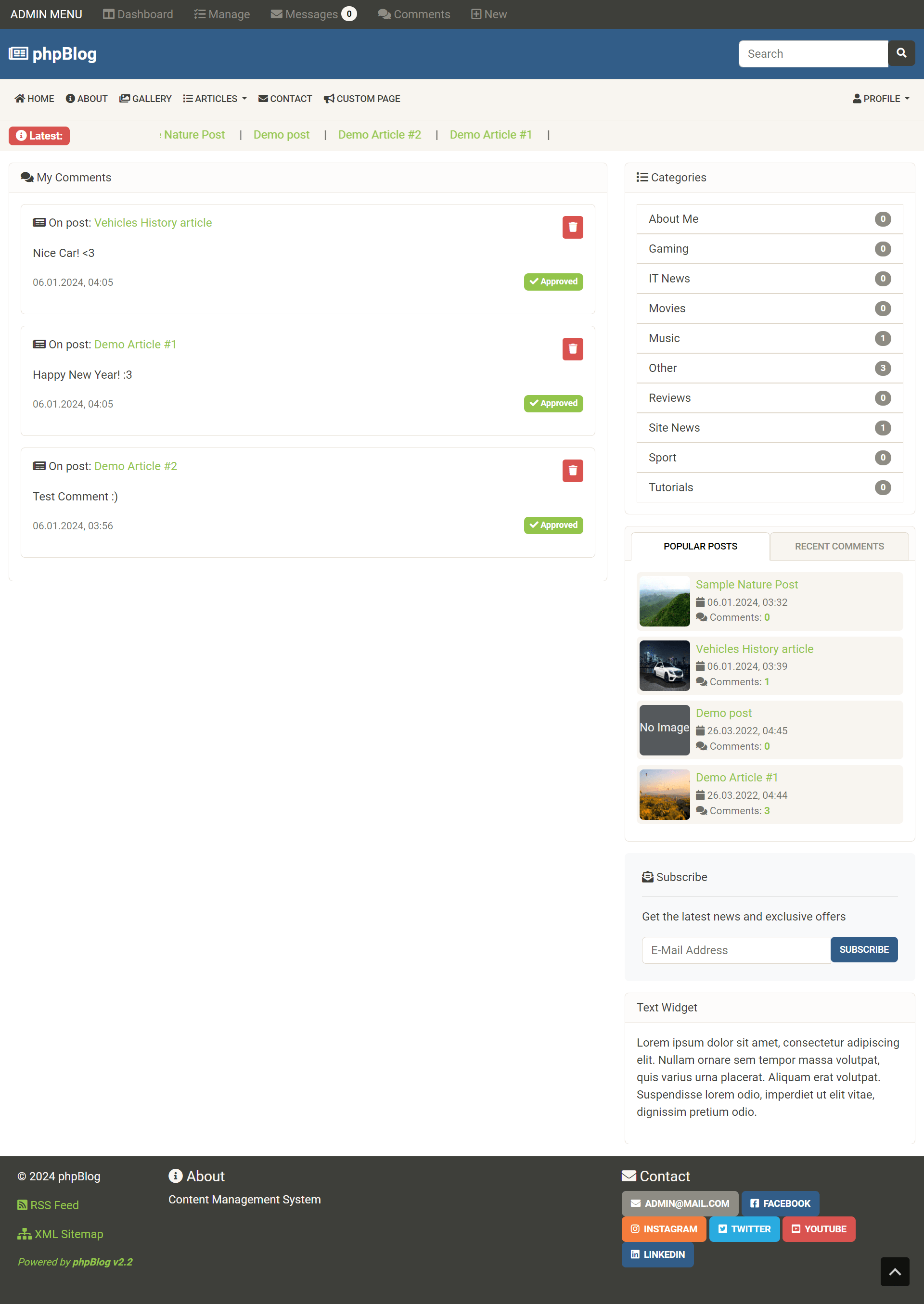 phpBlog - News, Blog & Magazine CMS by Antonov_WEB | CodeCanyon