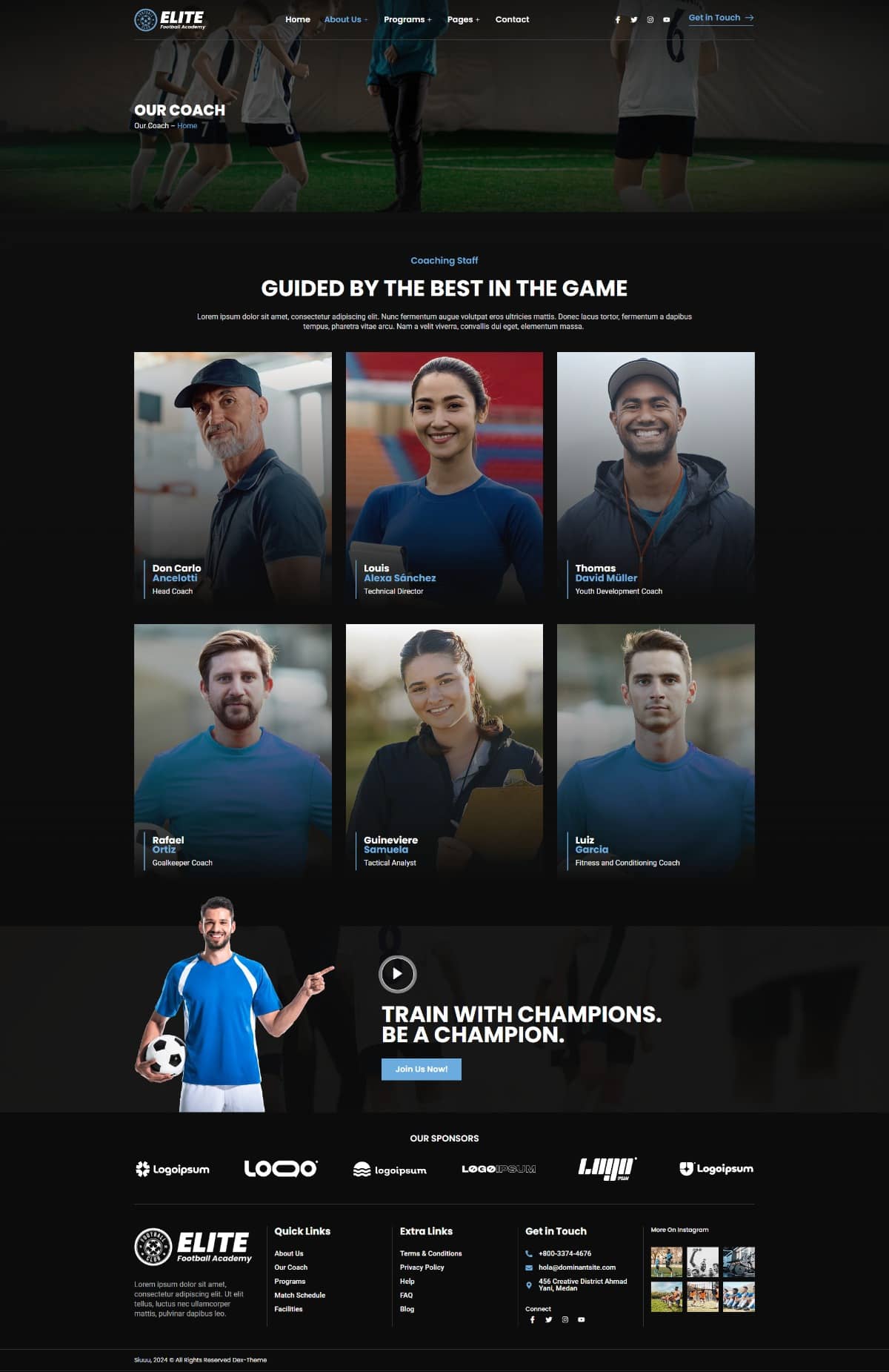 Elite - Football Academy Elementor Template Kit by Dex-Theme | ThemeForest