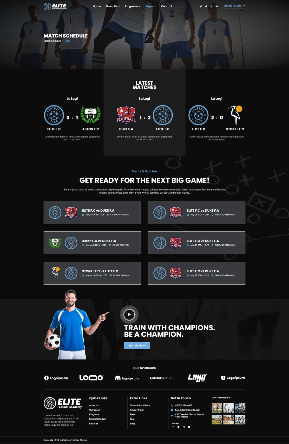 Elite - Football Academy Elementor Template Kit by Dex-Theme | ThemeForest