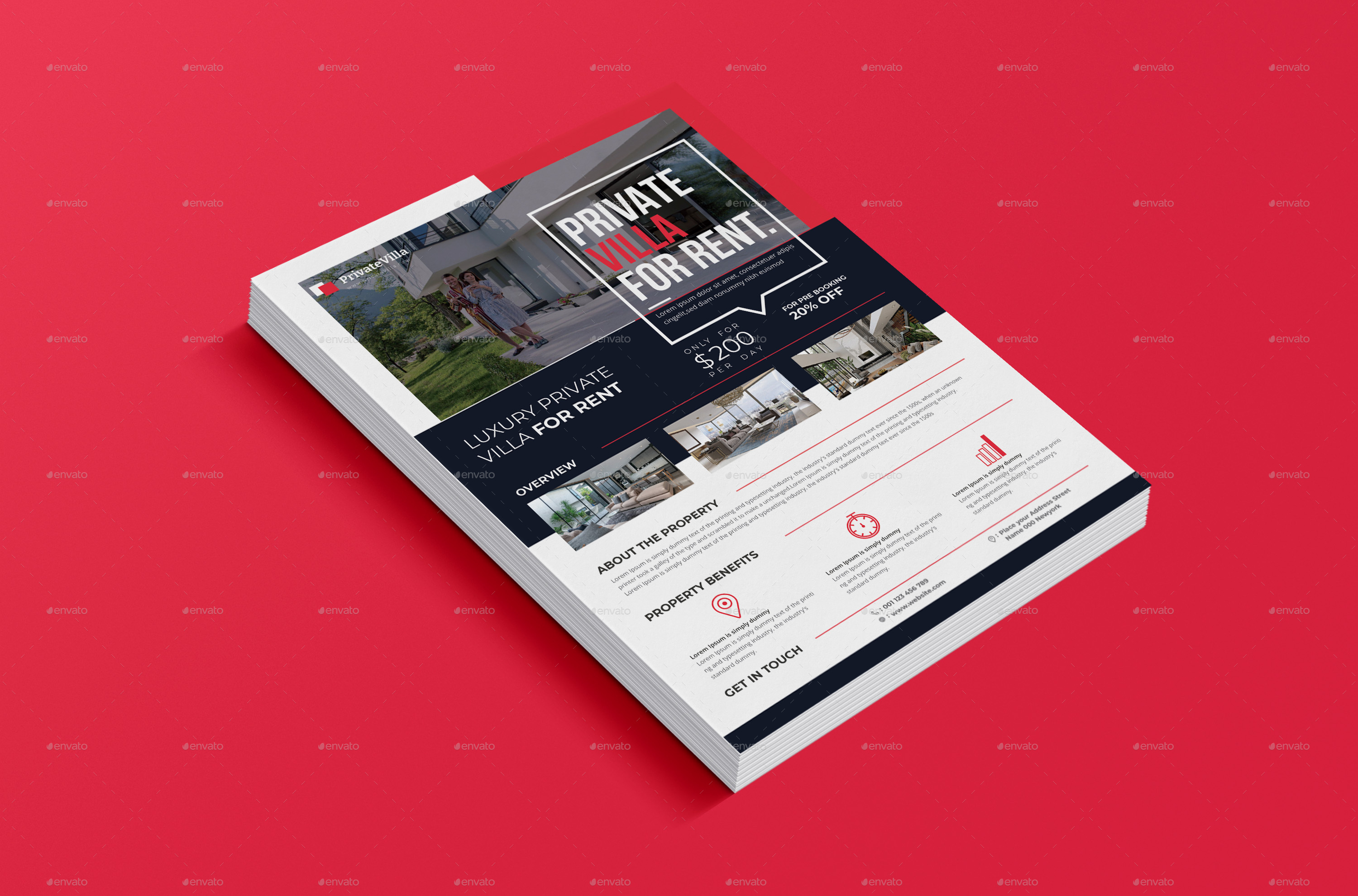 Real Estate Flyer One Page A4 Size, Print Templates | GraphicRiver
