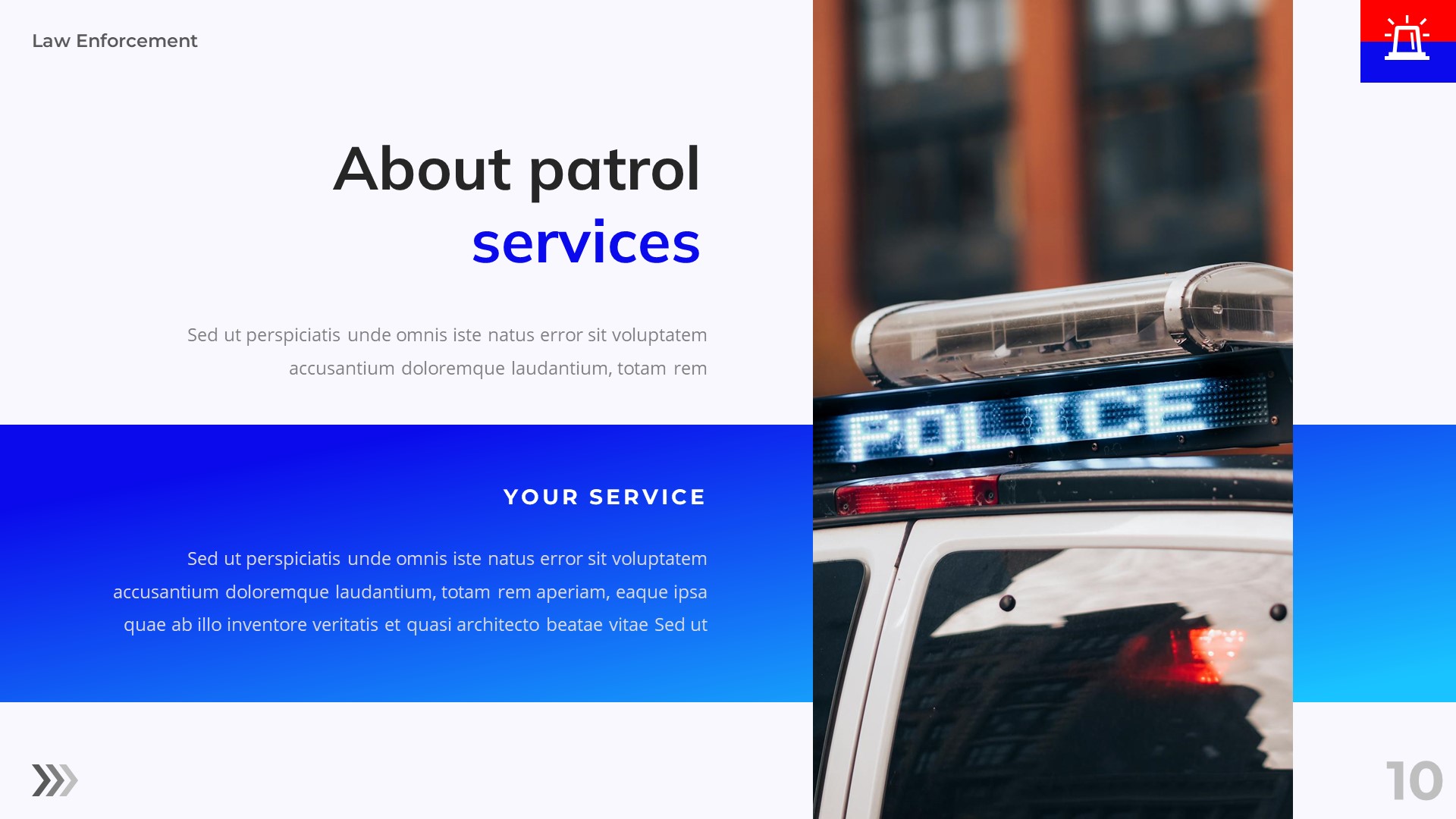 Patrol - Law Enforcement PowerPoint template, Presentation Templates