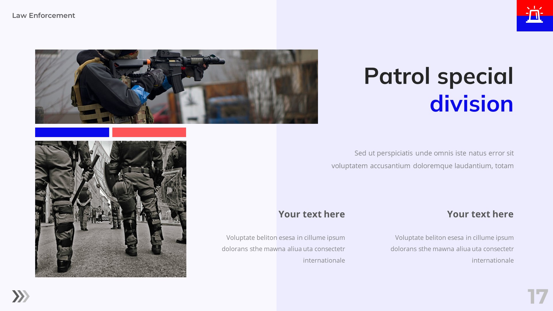Patrol - Law Enforcement PowerPoint template, Presentation Templates