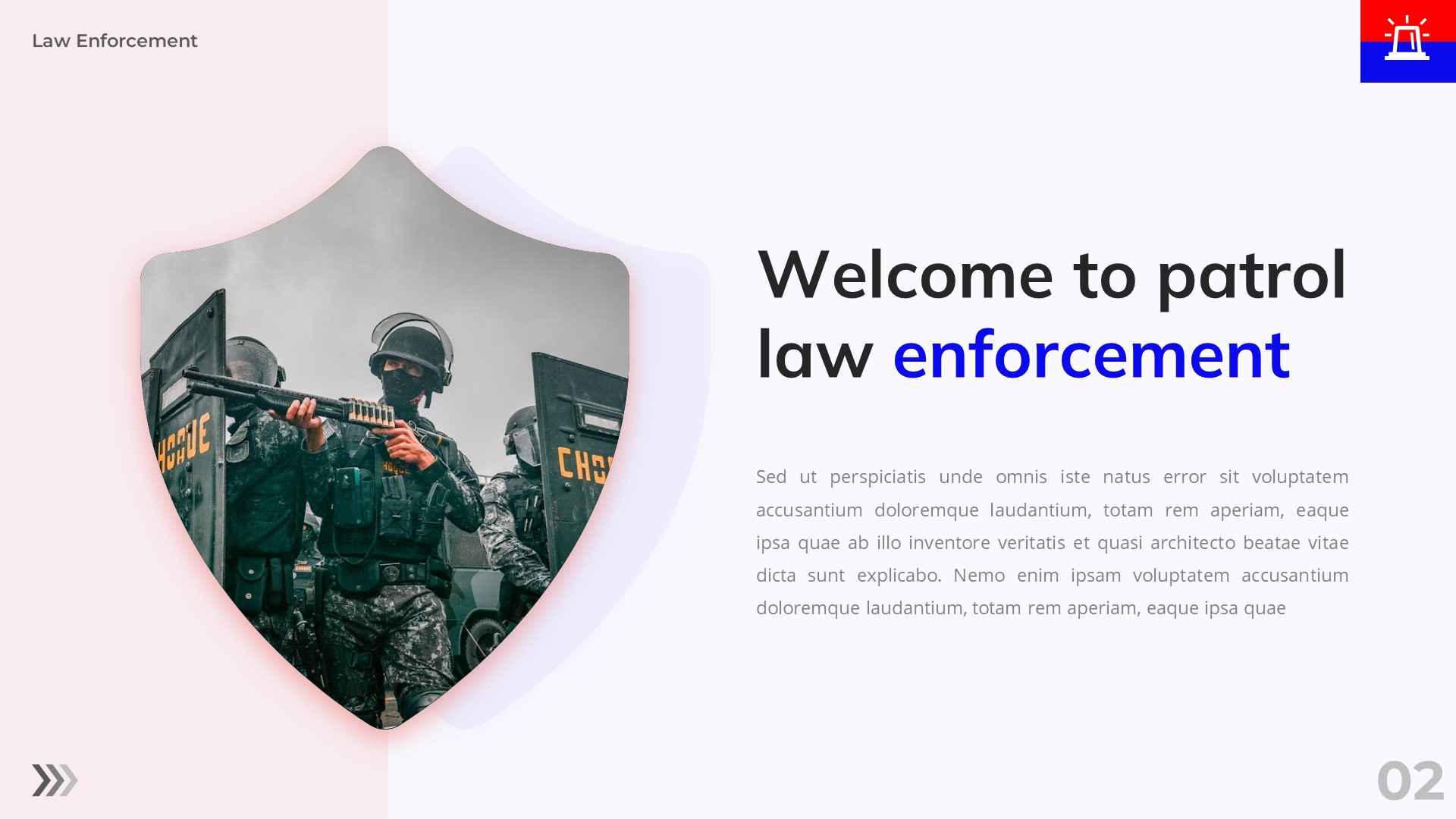 Patrol - Law Enforcement PowerPoint template, Presentation Templates