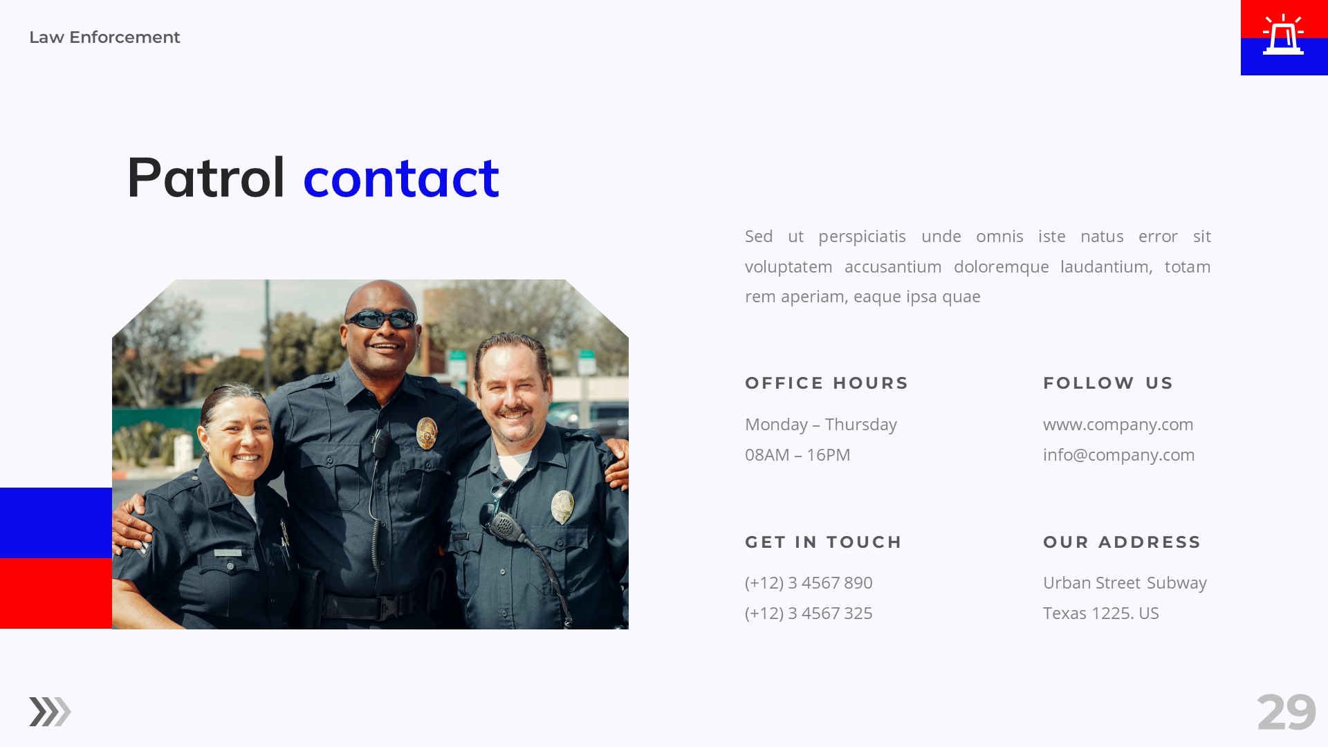 Patrol - Law Enforcement PowerPoint template, Presentation Templates