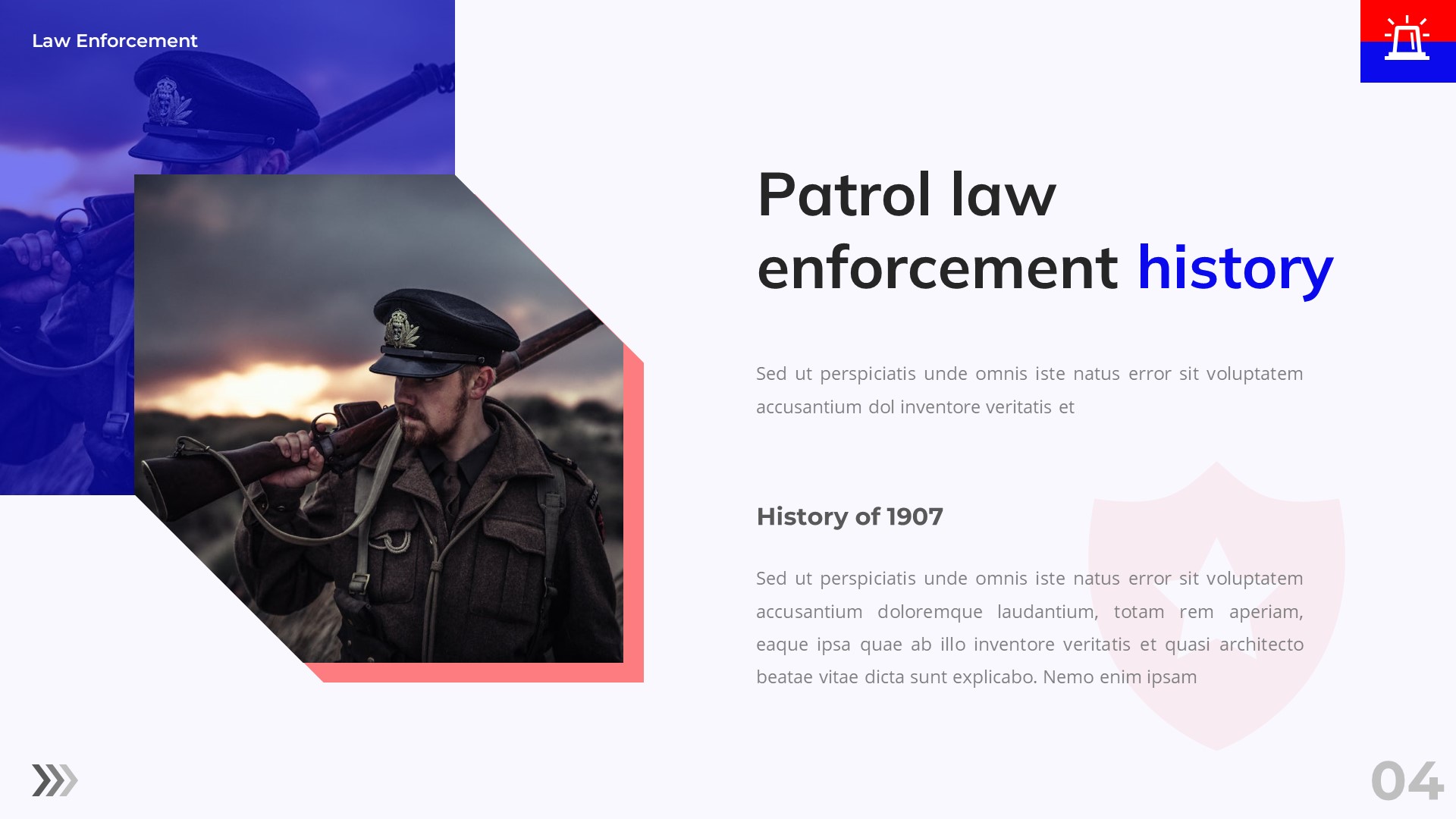 Patrol - Law Enforcement PowerPoint template, Presentation Templates