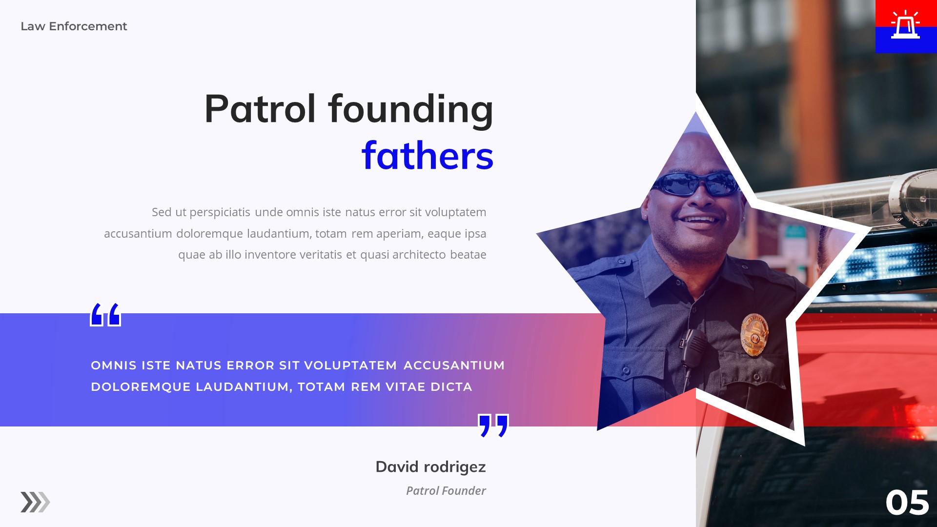 Patrol - Law Enforcement PowerPoint template, Presentation Templates