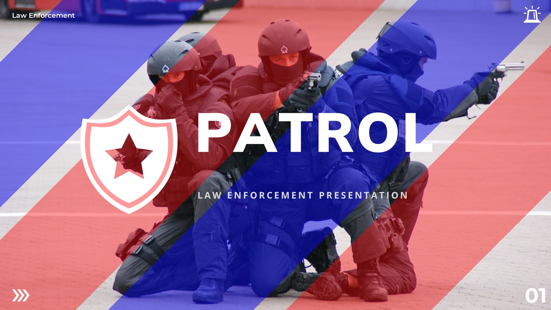 Patrol - Law Enforcement Google Slides template, Presentation Templates