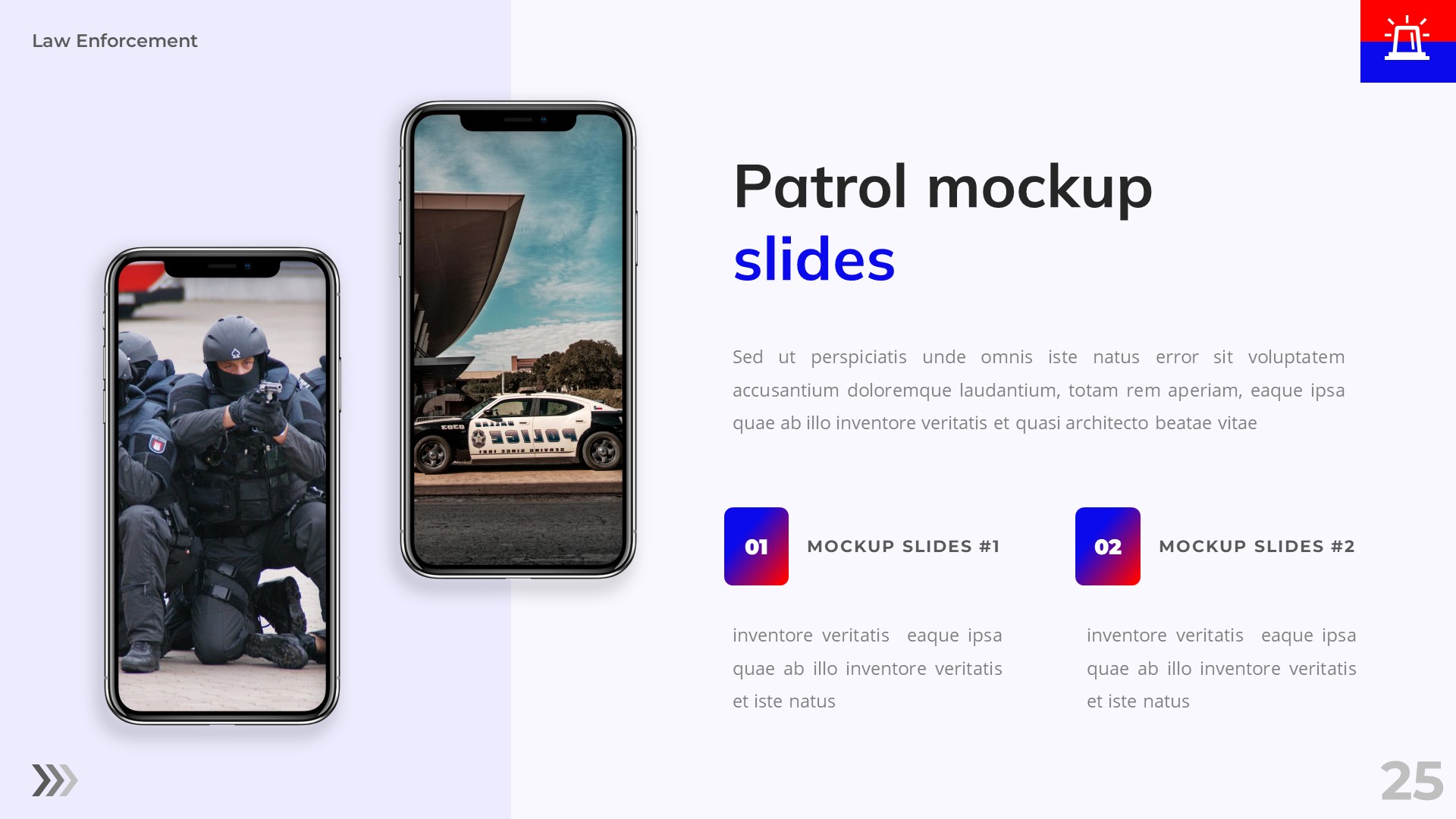 Patrol - Law Enforcement Google Slides template, Presentation Templates