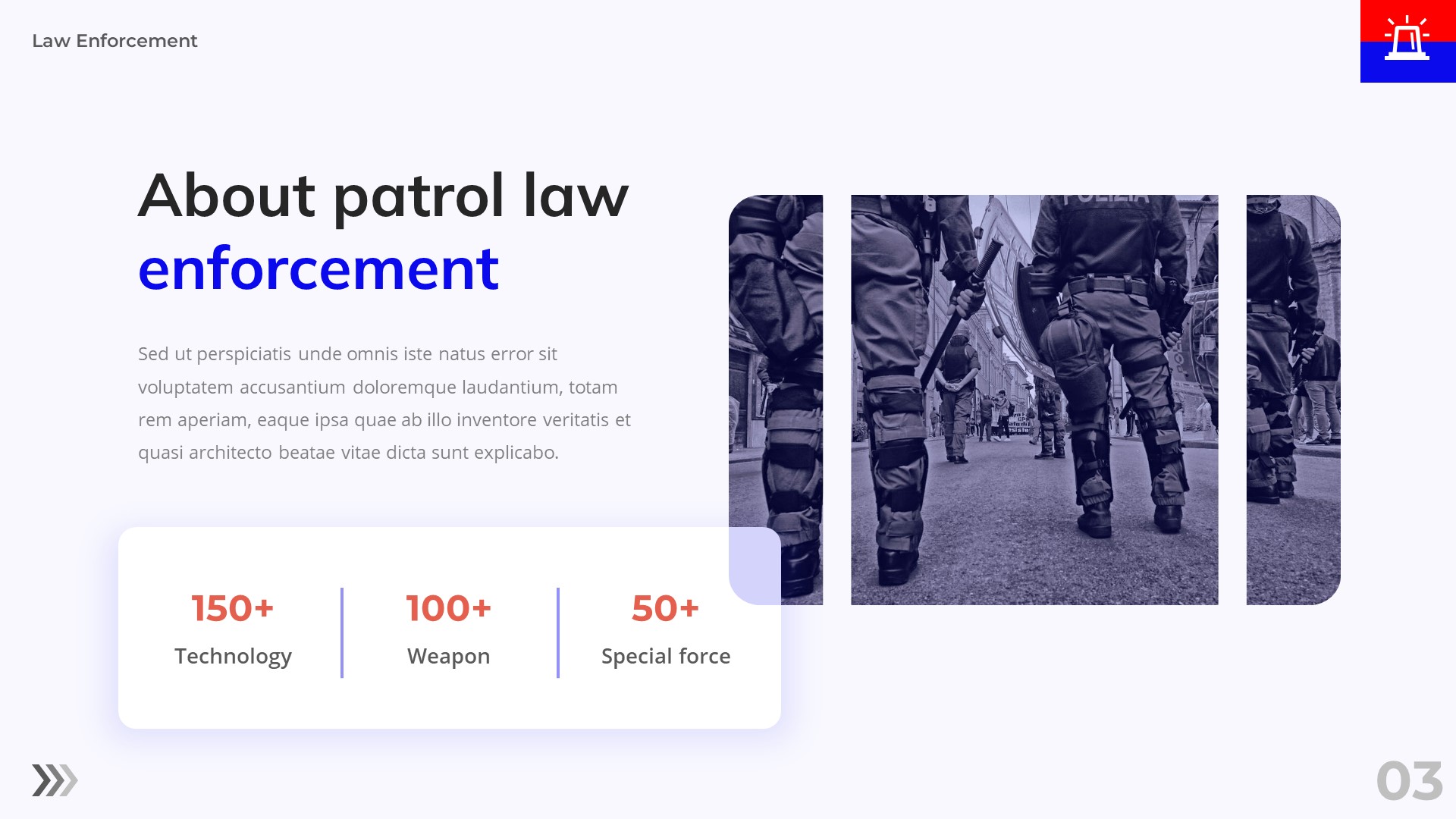 Patrol - Law Enforcement Google Slides template, Presentation Templates