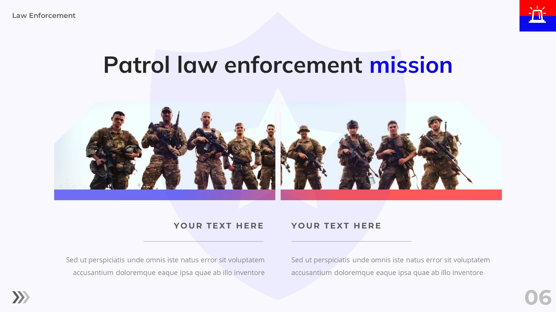 Patrol - Law Enforcement Google Slides template, Presentation Templates