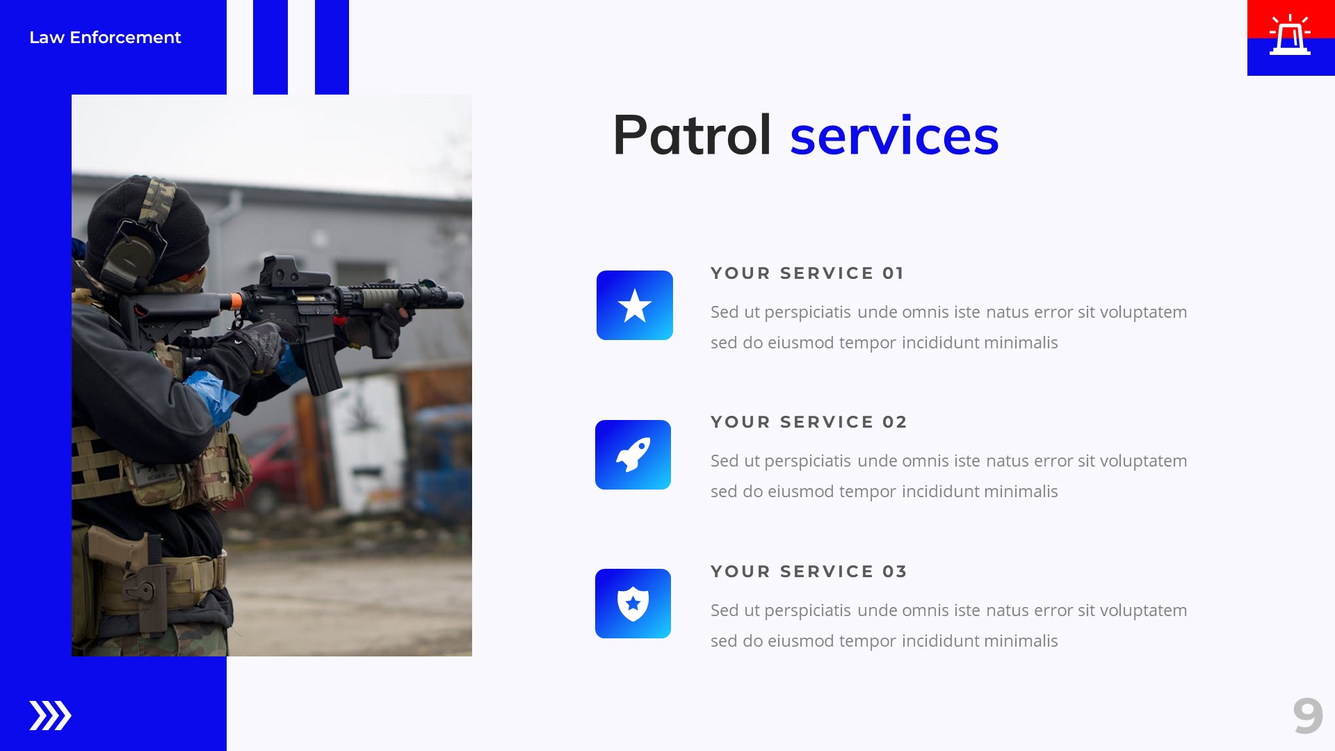 Patrol - Law Enforcement Google Slides template, Presentation Templates