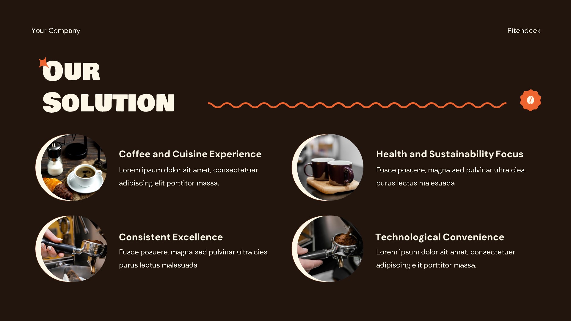 Brown Orange Creative Coffee Shop Pitch Deck Powerpoint Presentation ...