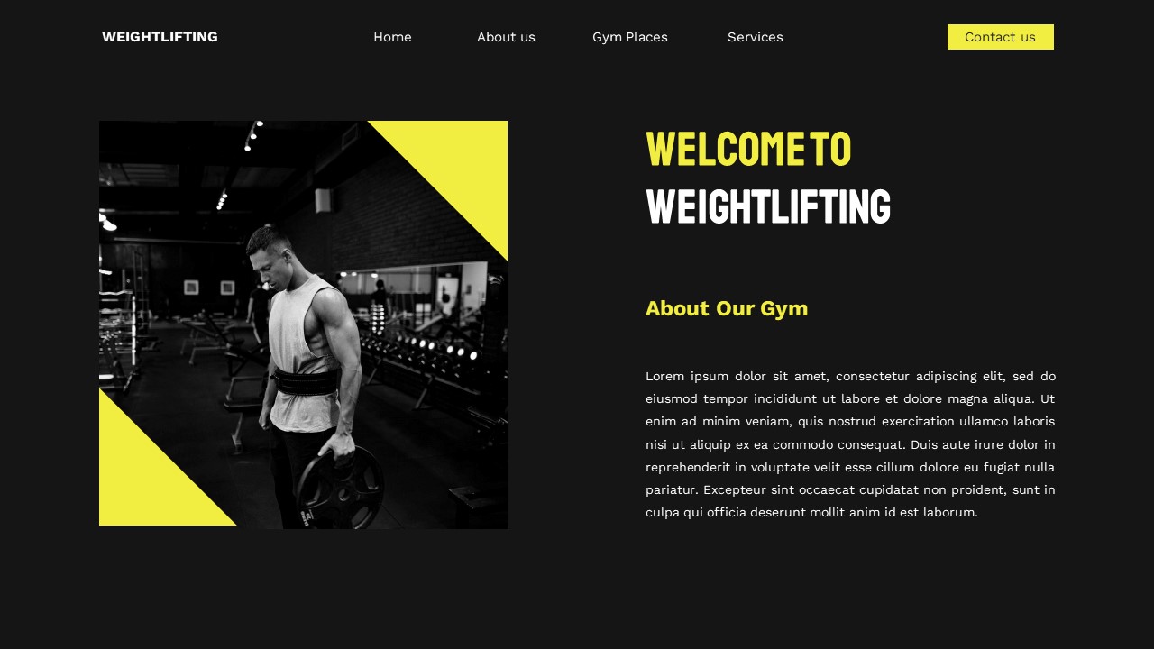 Weightlifting - GYM Google Slide Templates, Presentation Templates