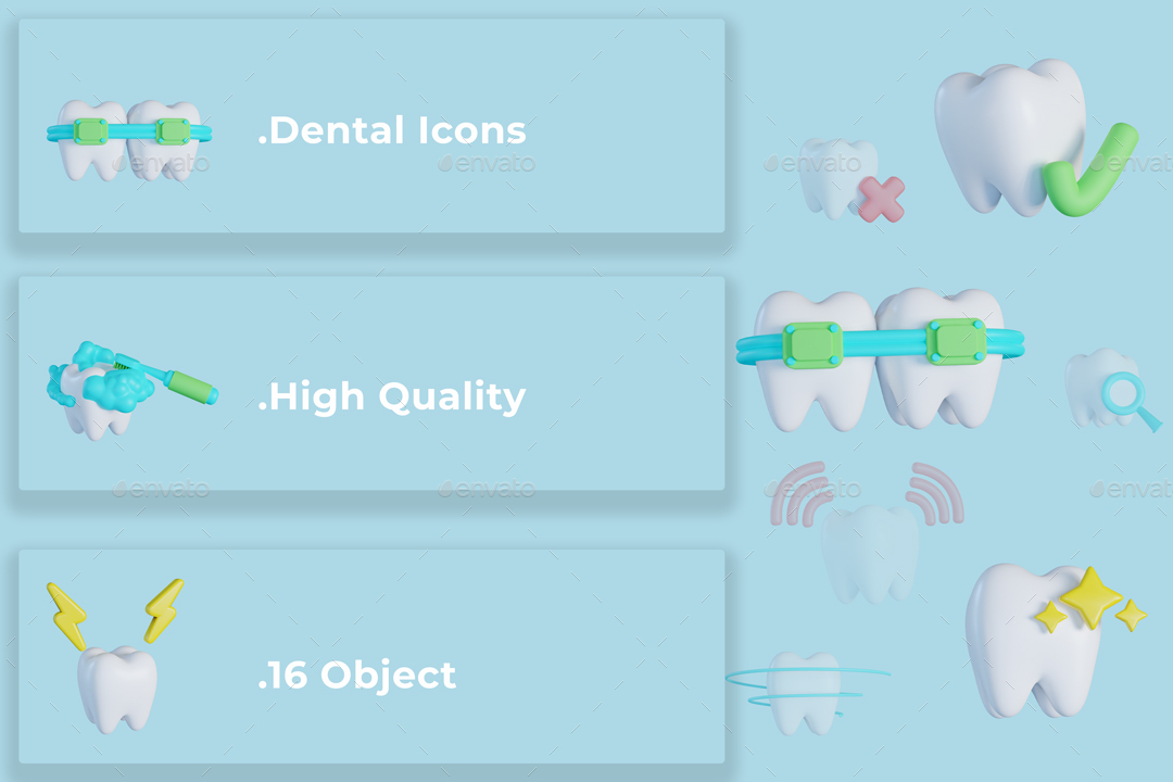 3D Dental Icon, Graphics | GraphicRiver