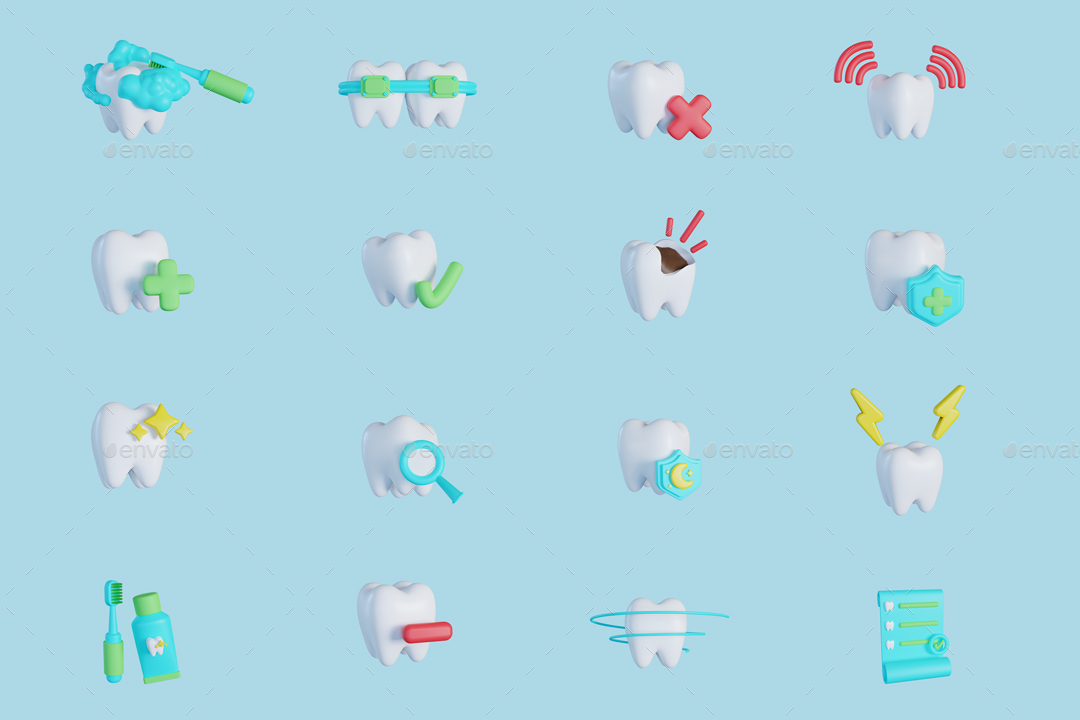 3D Dental Icon, Graphics | GraphicRiver
