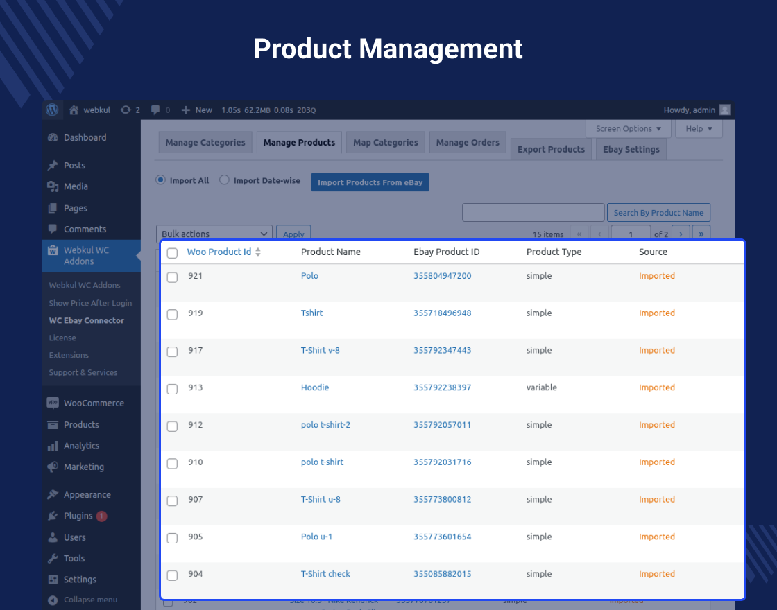 Wordpress Woocommerce Ebay Connector Plugin By Webkul Codecanyon