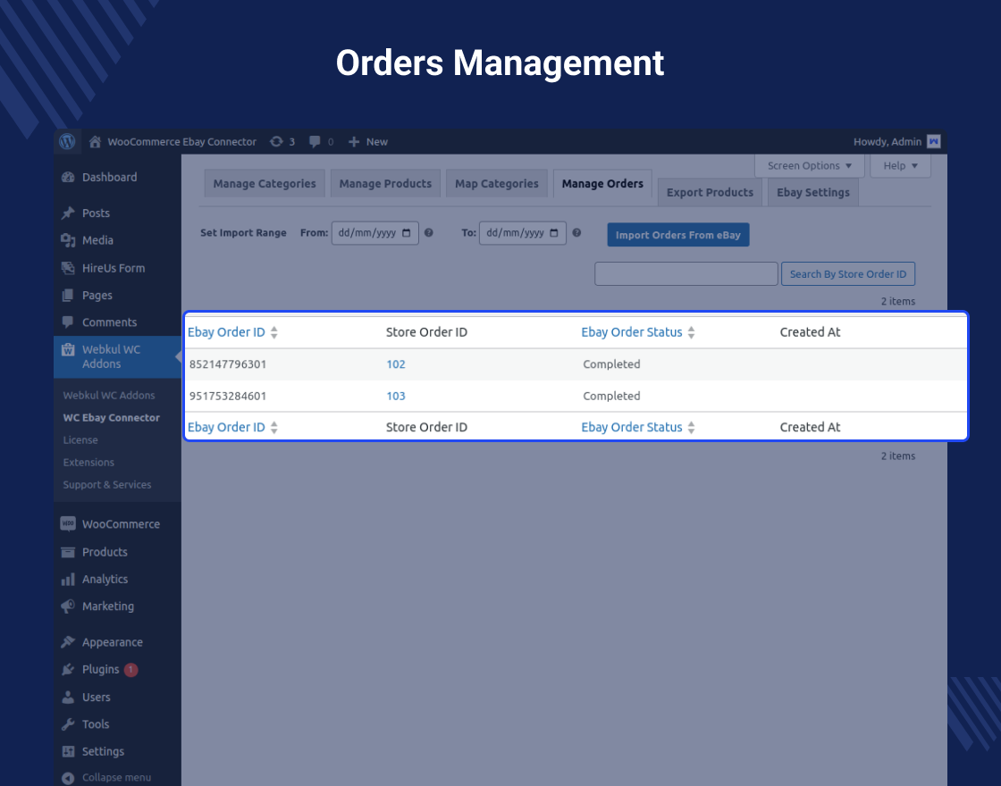 Wordpress Woocommerce Ebay Connector Plugin By Webkul Codecanyon
