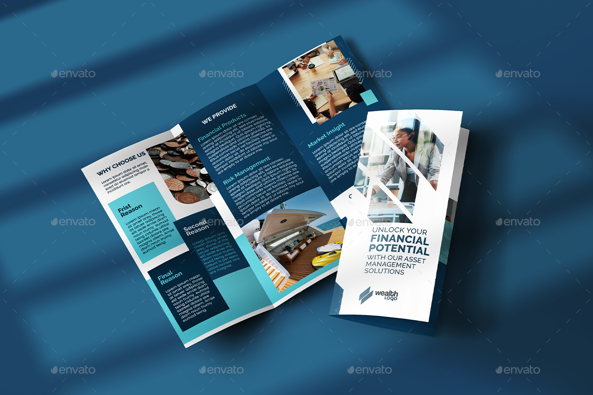 Wealth & Asset Management Trifold Brochure, Print Templates | GraphicRiver