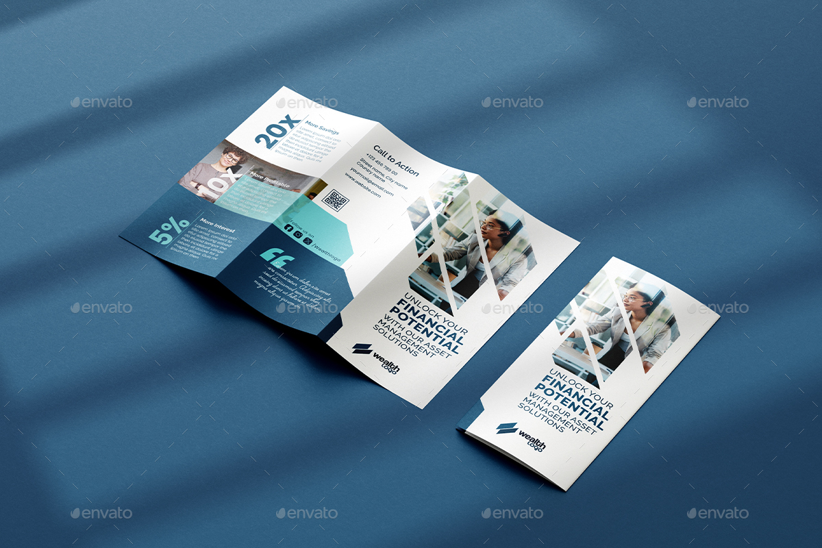 Wealth & Asset Management Trifold Brochure, Print Templates | GraphicRiver