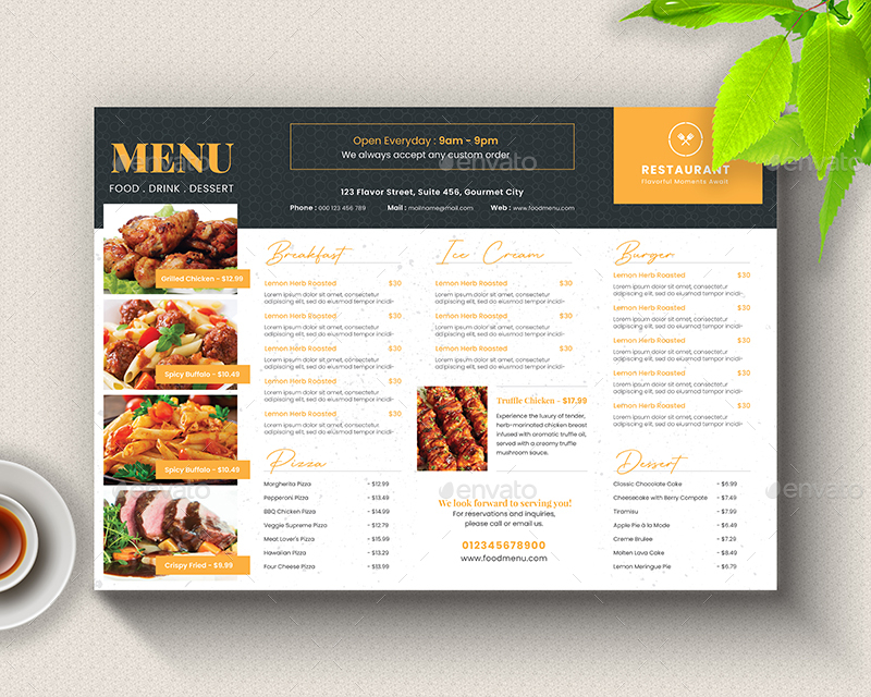 Simple Menu Board, Print Templates | GraphicRiver