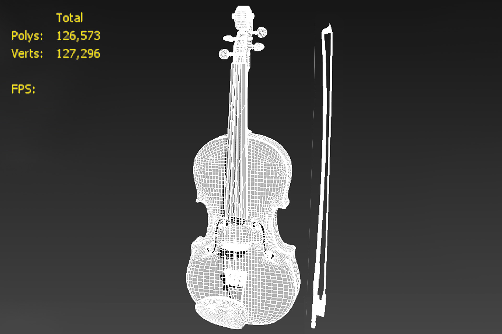 Low Poly Violin and High Poly Violin by PiotcoTeam | 3DOcean