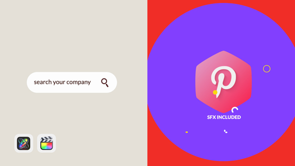 Flat Search Logo Opener 2 | Final Cut Pro, Apple Motion Templates ...