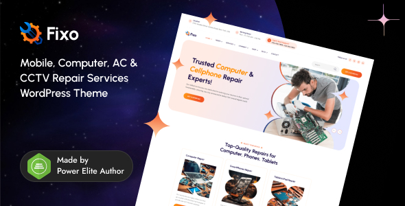 Fixo - Mobile & Computer Repair Services Elementor WordPress Theme by EnvyTheme