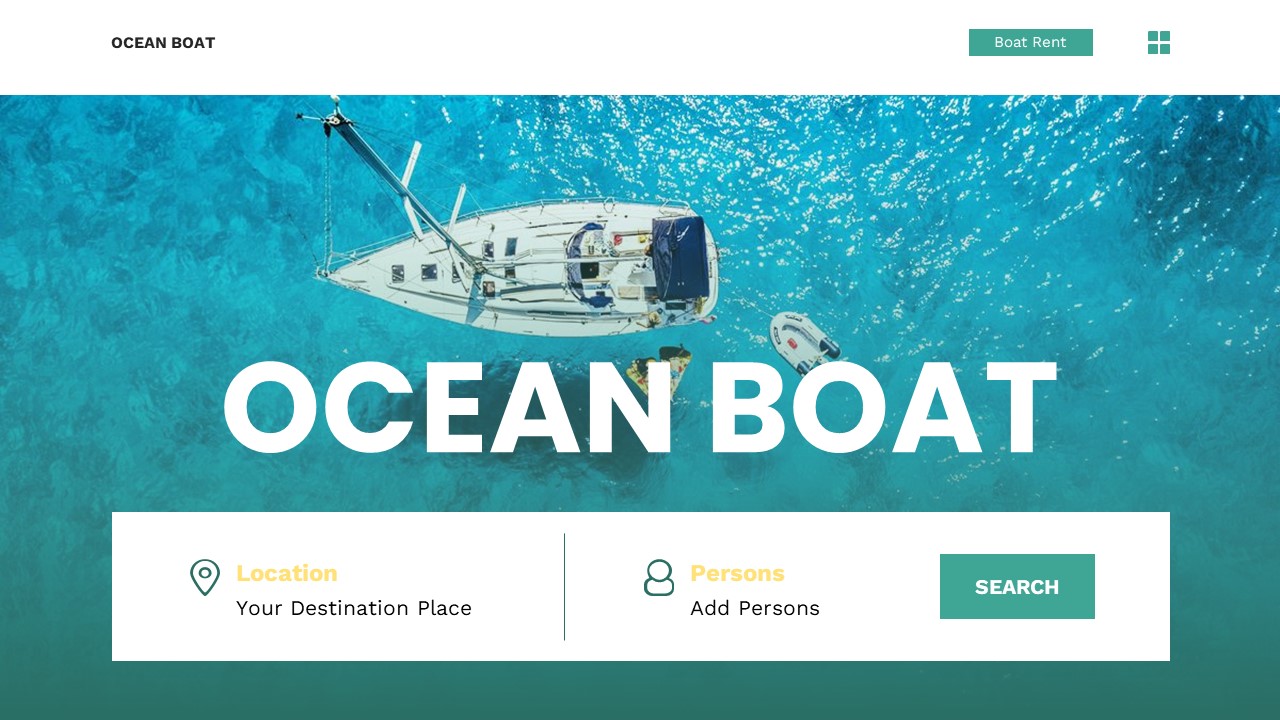 Ocean Boat - Boat Rent Keynote Templates, Presentation Templates ...