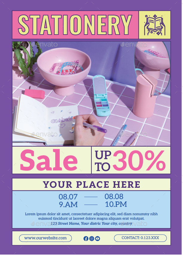 Stationery Discount Flyer, Print Templates | GraphicRiver