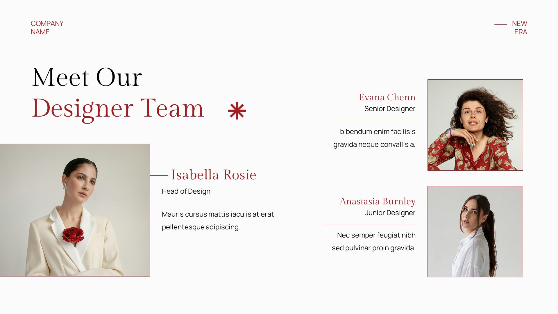 Red White Minimalist Simple Fashion Pitch Deck Template, Presentation ...