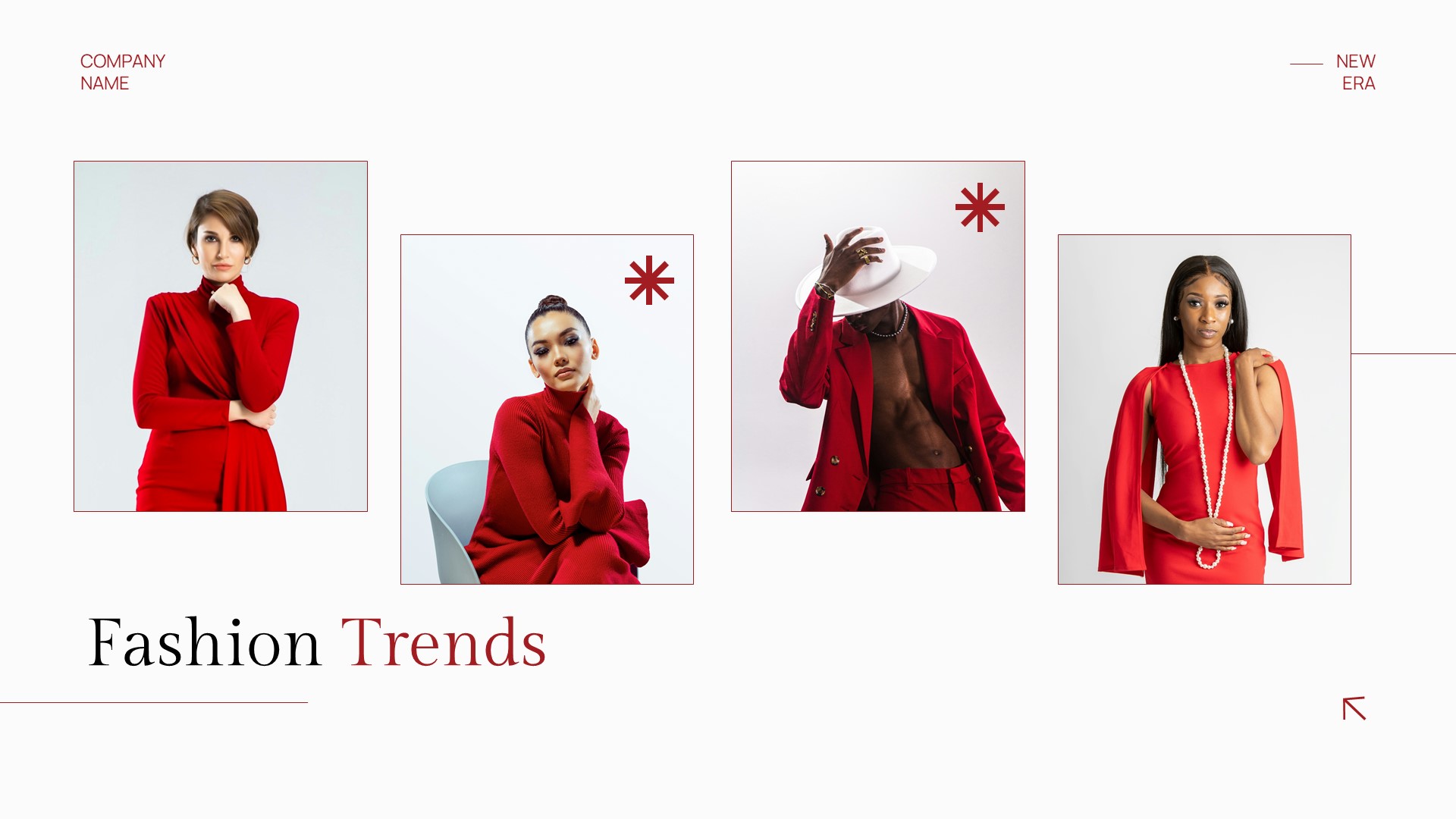 Red White Minimalist Simple Fashion Pitch Deck Template, Presentation ...