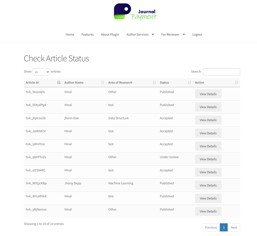 Journal Payment Wordpress Addon Plugin by hyvikk | CodeCanyon